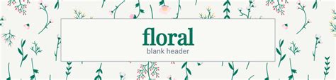 Free Floral Blank Header Template To Edit Online