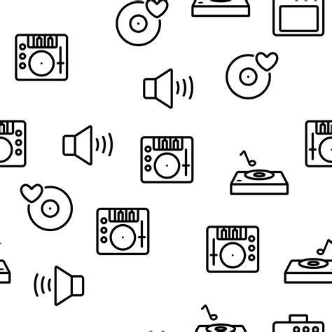 Dj Device Vector Seamless Pattern 10311912 Vector Art At Vecteezy