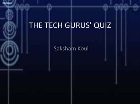 Ultimate Tech Quiz Pptx
