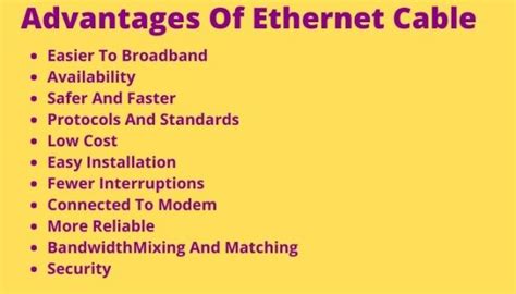 What Are The Advantages Of Ethernet Cable Advantageslist