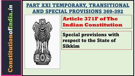 Article 371f Of Indian Constitution