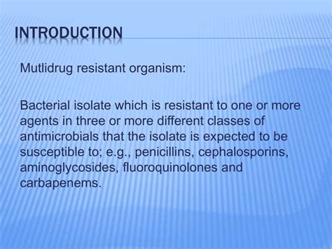Prevention Strategy For Mdro In Hospital Pptx Infectious Diseases