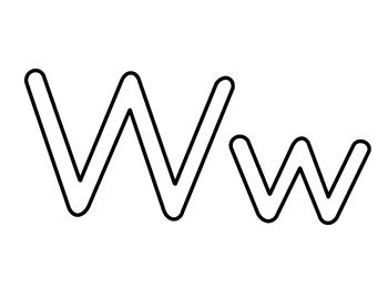 Letter W Outline By Kaity Abbott TPT