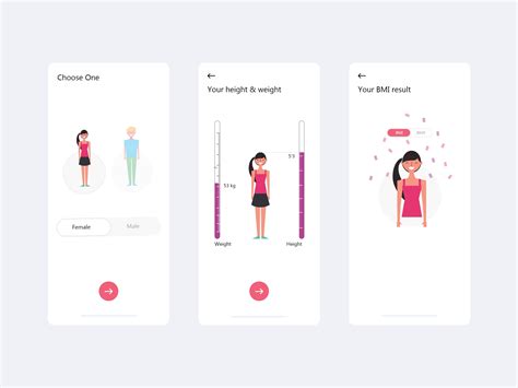 BMI App UI Design Behance