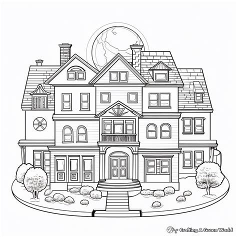 Printable House Coloring Pages