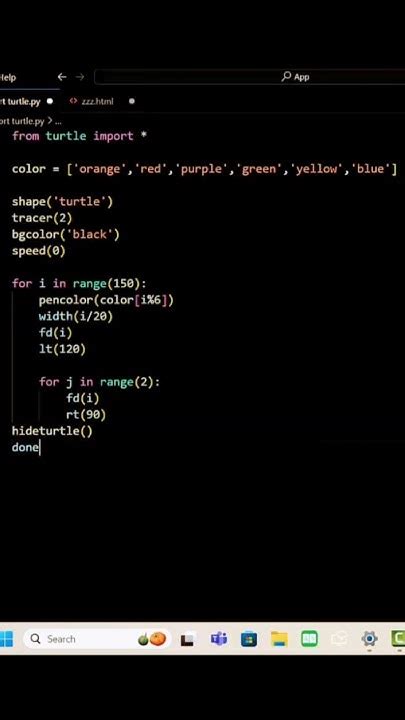 Amazing Turtle Graphics Using Pythonamazing Viralvideo Video Graphics Shortsvideo Shorts