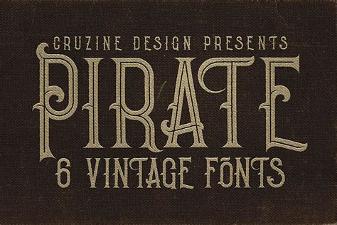 Pirate Font By JumboDesign Creative Fabrica Vintage Fonts Pirate Font Romantic Fonts