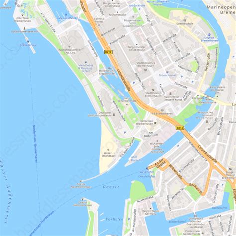 Bremerhaven Modern Atlas Vector Map 18k Boundless Maps