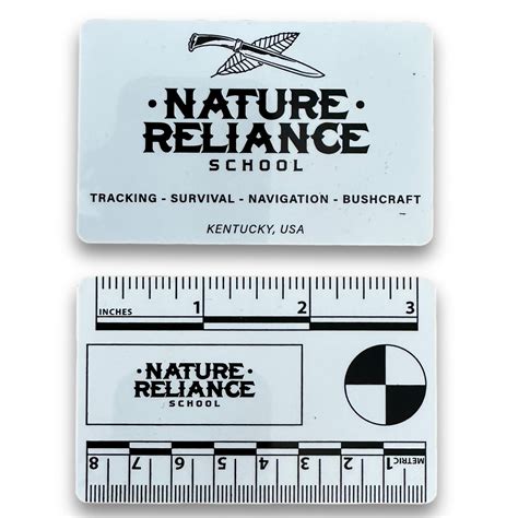 Pocket Sized Tracking Measurement Card Scale Nature Reliance
