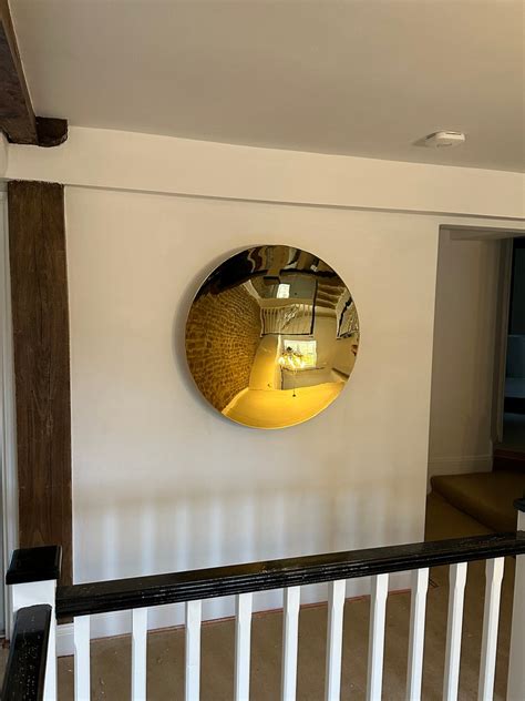 The Convex Mirror Company 47 120 Cms Diameter Gold Concave Mirror Etsy