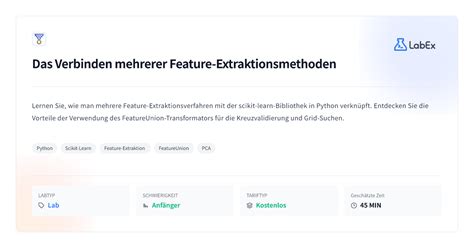 Das Verbinden Von Feature Extraktionsmethoden Python Scikit Learn