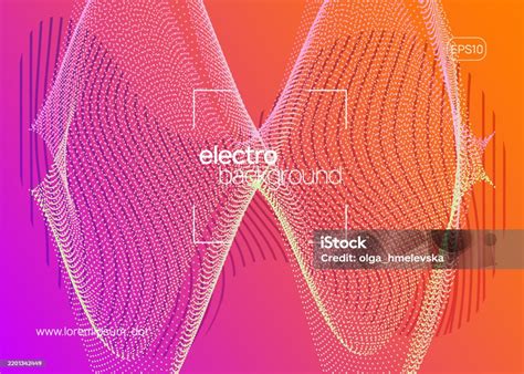 테크노 이벤트 Dj 페스티벌 그래픽 핑크 나이트 클럽 전단지 디스코텍 세트 그린 페스트 매거진 콘서트 초대 Soundwave
