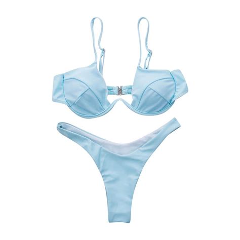 Buy Womens Push Up Padded Bra Bikini Set High Waisted Swimsuit At