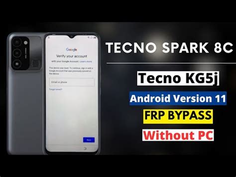 Tecno Spark C KG J Bypass Google Account Without PC YouTube
