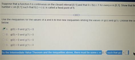 Solved Suppose That A Function F Is Continuous On The Chegg