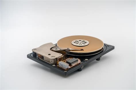 premium photo hard disk drive hdd read write head spindle circular