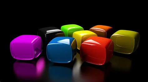 여러 색상의 큐브 그림 벡터 흰색 배경에 기하학적 모양을 묘사한 선형 아이콘 플랫 아이콘 및 드리블에 의한 벡터 일러스트 비핸스 Hd Png 일러스트 및 벡터 에