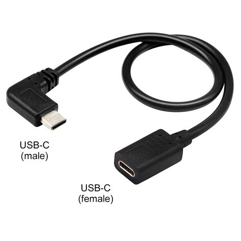 Short Right Angle Usb Type C Extension Adapter Cable Cm