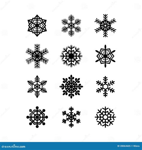 Colecci N De Los Copos De Nieve Vector Ilustraci N Del Vector Ilustraci N De Helada Forma