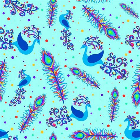 Peacock Seamless Pattern Vector Art Icons And Graphics For Free Download