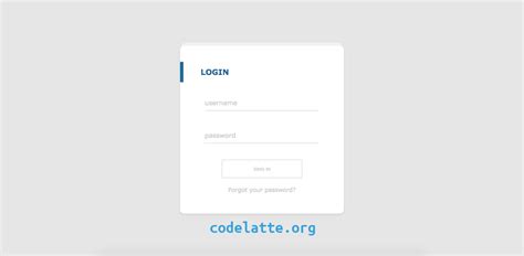 Membuat Halaman Login Menggunakan Html Dan Css Codelatte