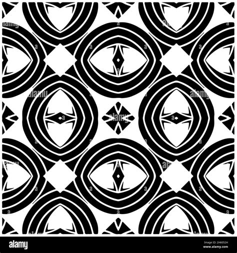 Vector Geometric Seamless Pattern Modern Geometric Background With Abstract Shapes Monochromatic