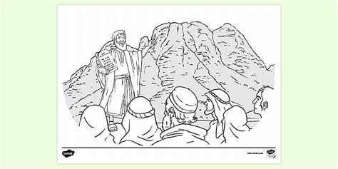 10 Commandments Colouring Page Colouring Sheets Twinkl