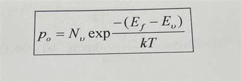 Solved Formula 2 To Calculate Electron Concentration In