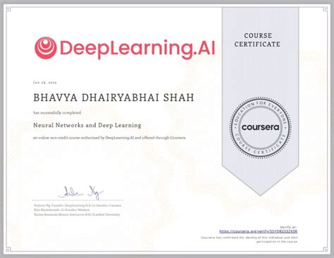 Bhavya Shah On Linkedin Machinelearning Deeplearning Coursera Neuralnetwork Python