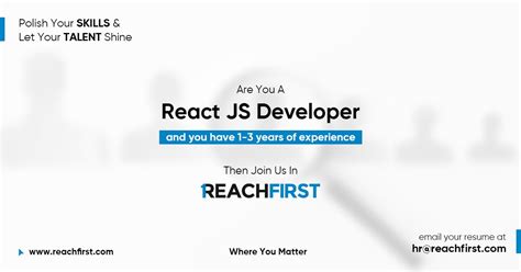 Reach First Hr On Linkedin Hiring Reactjsdeveloper Reactjs