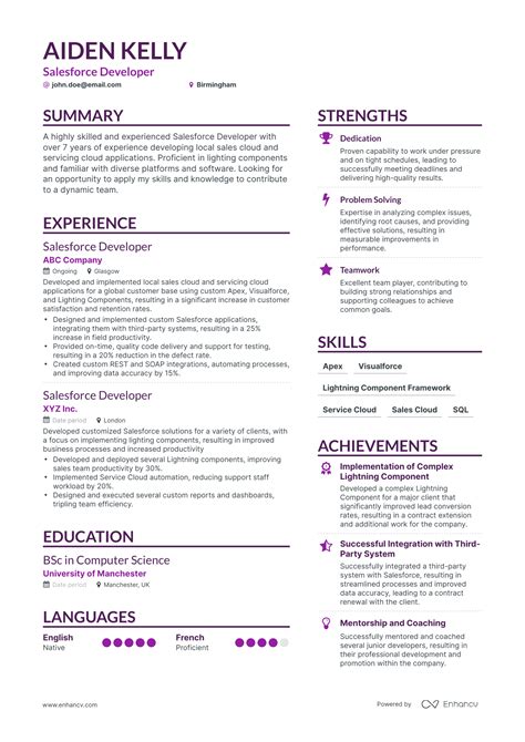 3 Salesforce Cv Examples For 2023