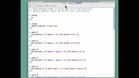 Netlogo Tutorial 6 Patch Programming Youtube