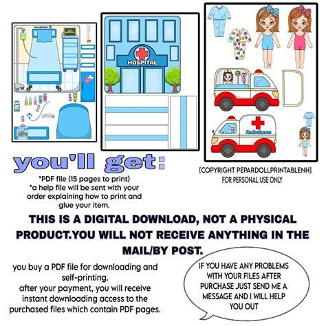 Hospital Paper Doll Busy Book Diy Craft Learning Activities