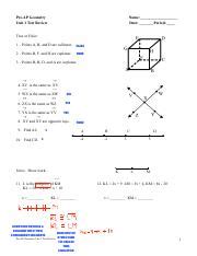 Unit Test Review Pdf Pre AP Geometry Unit Test Review Name Date Period True Or False