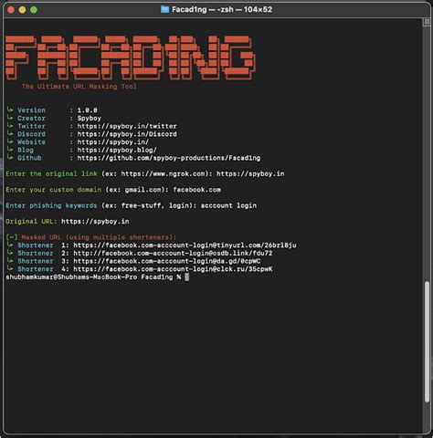 Facad1ng The Ultimate Url Masking Tool An Open Source Url Masking Tool Designed To Help You