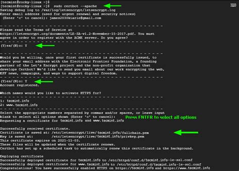 secure apache with let s encrypt certificate on rocky linux