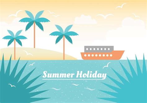 무료 여름 휴가 벡터 일러스트 레이 션 Eps Svg Uidownload