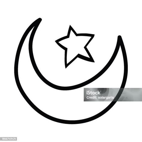 초승달 라인 아트 손으로 그린 낙서 벡터 일러스트 레이 션 0명에 대한 스톡 벡터 아트 및 기타 이미지 0명 가득 찬 과학 Istock