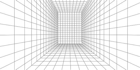 파란색 배경에 흰색의 3d 와이어 프레임 룸 추상적 인 원근감 그리드 벡터 일러스트레이션 0명에 대한 스톡 벡터 아트 및 기타 이미지 Istock