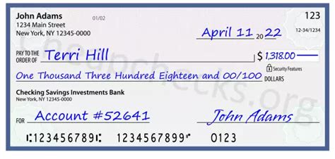 How To Write A Check For 1318 Dollars · Cheap Checks