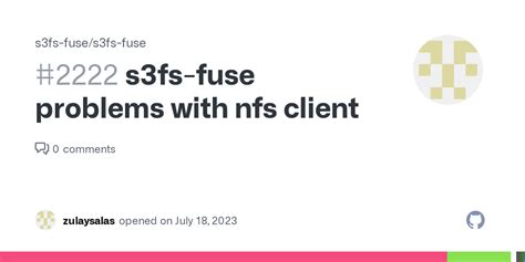 S3fs Fuse Problems With Nfs Client · Issue 2222 · S3fs Fuses3fs Fuse