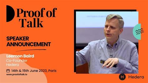 “excited To Welcome Leemon Baird Inventor Of The Hashgraph Consensus