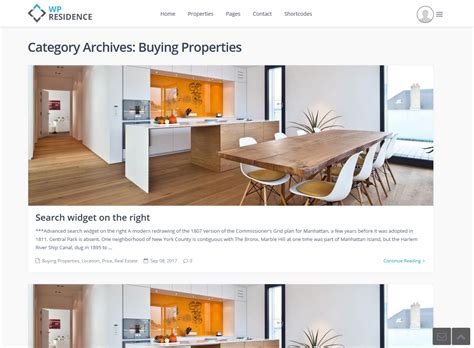 theme options general appearance wp residence help wp residence