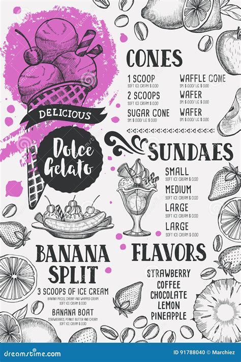 Ice Cream Menu Cdr Vector 23520650