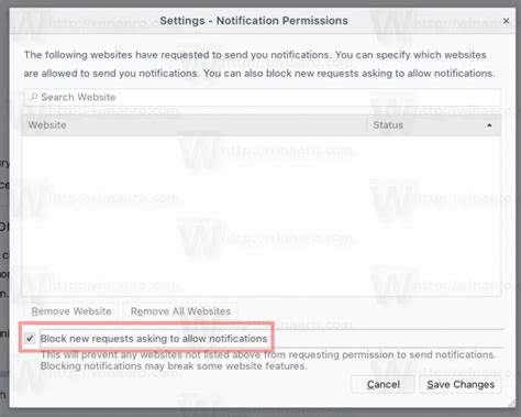 disable notification requests for all sites in firefox