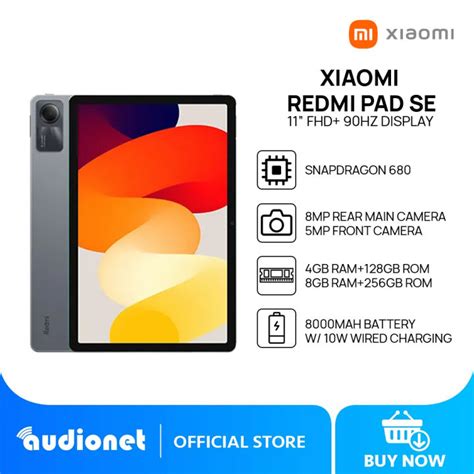 Xiaomi Redmi Pad Se Tablet Gb Gb Gb Gb Snapdragon Fhd Hz Display Mp