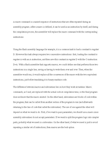Cs 1104 Discussion 8 What A Macro Command Is A Macro Command Is A