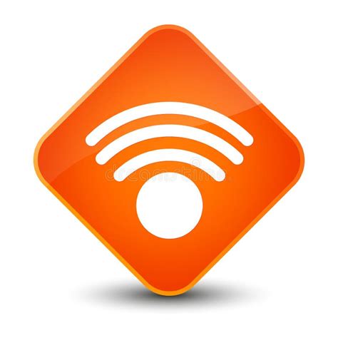 Wifi Icon Elegant Orange Diamond Button Stock Illustration Illustration Of Button Elegant