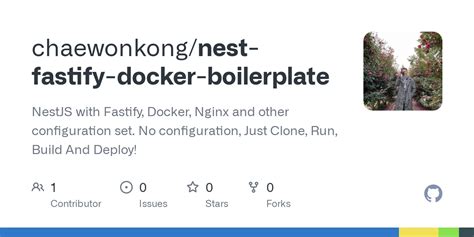 GitHub Chaewonkong Nest Fastify Docker Boilerplate NestJS With
