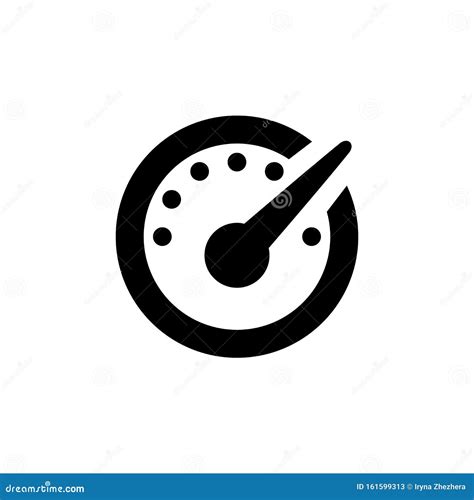 The Tachometer Speedometer And Indicator Icon Performance Measurement Symbol Stock Vector